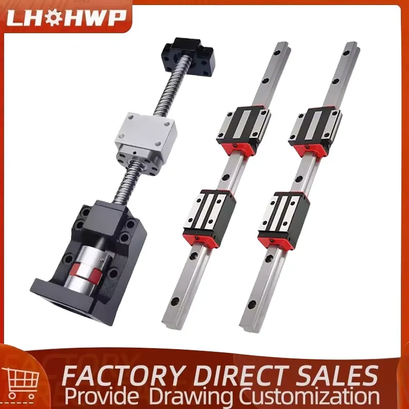 BallScrew SFU2005/2004/2010 150-1200mm HGR25 Linear Rail HR25+BF15 HM15 ...