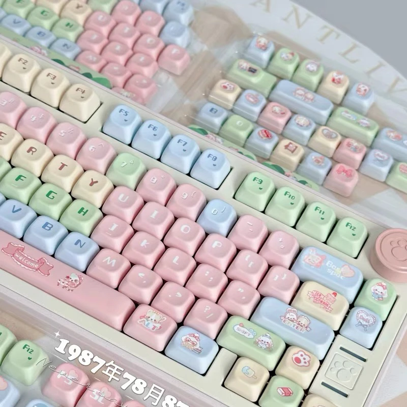 140-Keys-FOA-Cute-Keycaps-for-Key-Cap-Square-Thermal-Sublimation-Alice ...