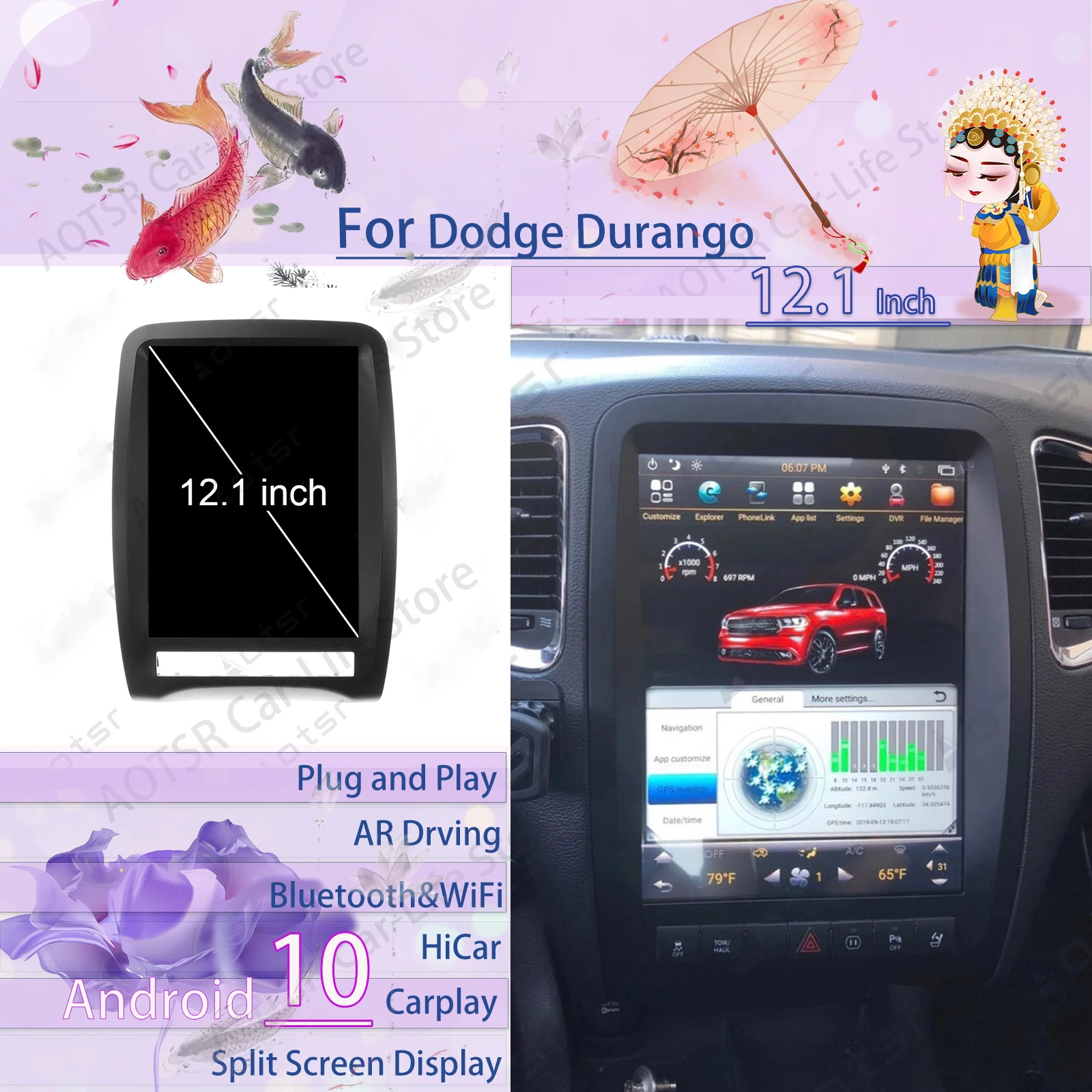 IPS-Tesa-Screen-Carplay-Android-For-Dodge-Durango-2012-2013-2014-2015 ...