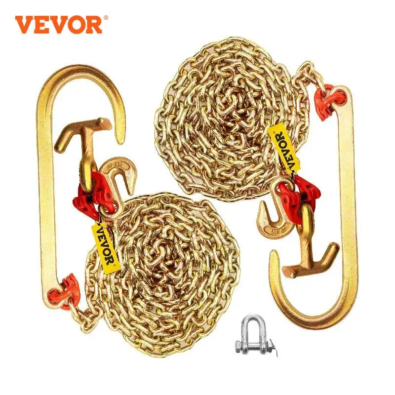 VEVOR-J-Hook-Chains-5-16-Adjustable-Tow-Chain-Bridle-shortener-9260-lbs ...