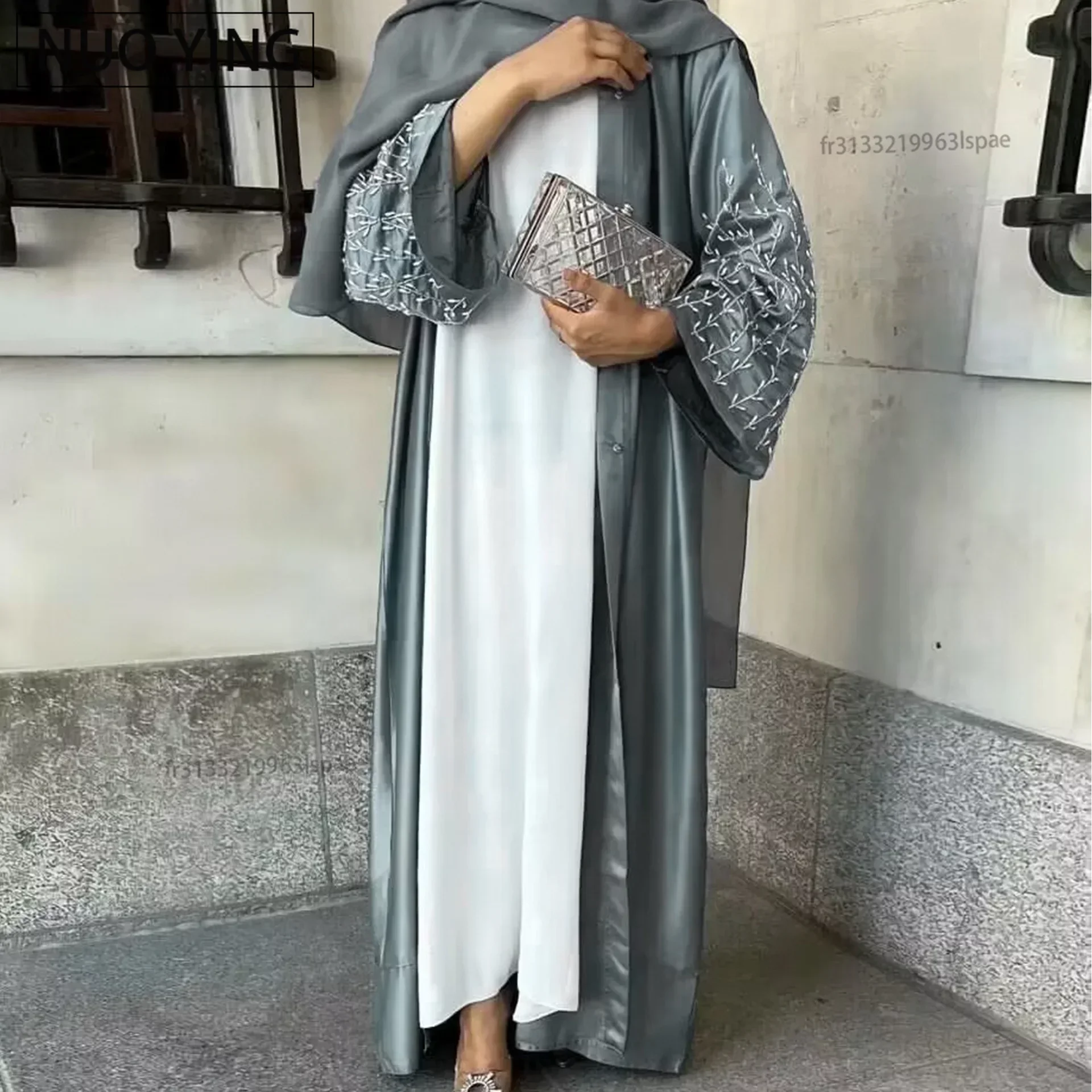 Summer-Open-Abaya-Kimono-Dubai-Party-Kaftan-Solid-Beaded-Muslim-Fashion-Hijab-Dress-Abayas-for ...