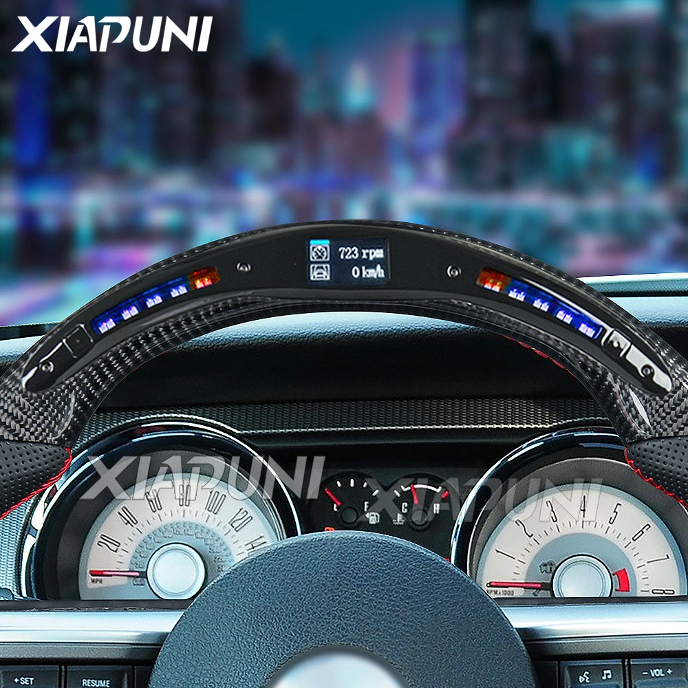 LED RPM Carbon Fiber Steering Wheel For Mustang Steering Wheel 2012 ...