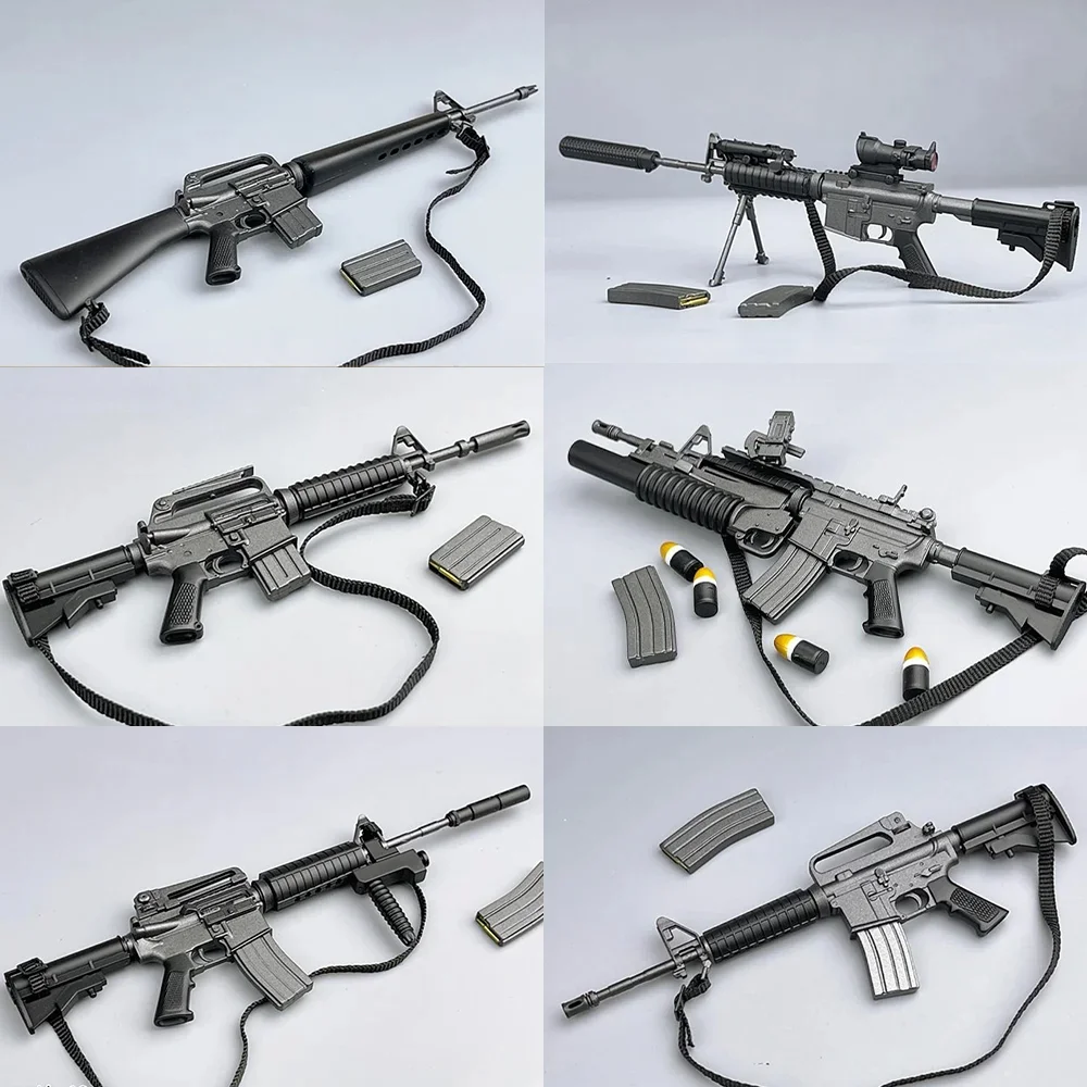 1-6-Rifle-M4-Carbine-M4A1-M4-SOPMOD-M4-M203-XM177-M16-UZI-Submachine ...