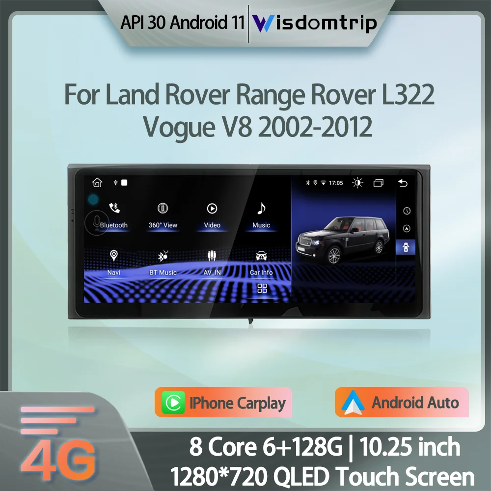 Para land rover range rover vogue l322 v8 2002 2012 carro inteligente reprodutor de vídeo ...