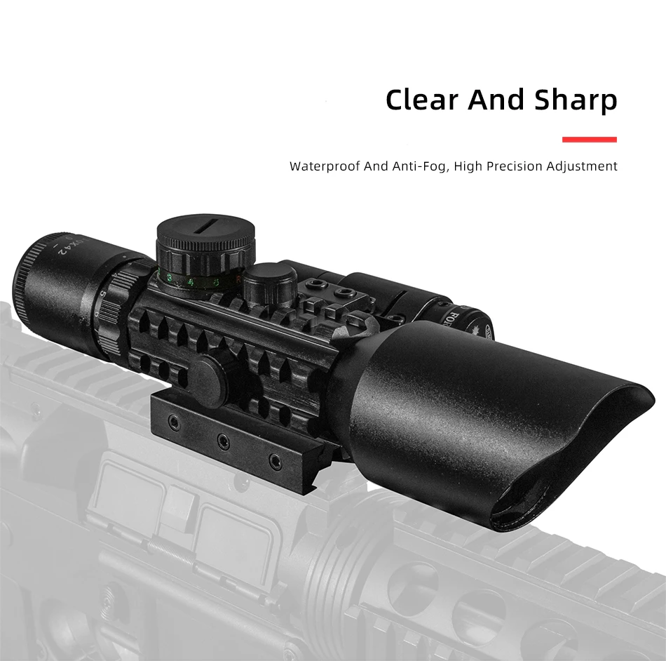 FIRE WOLF 3-10x42 Holographic Sight Hunting Scope Outdoor Reticle Sight ...