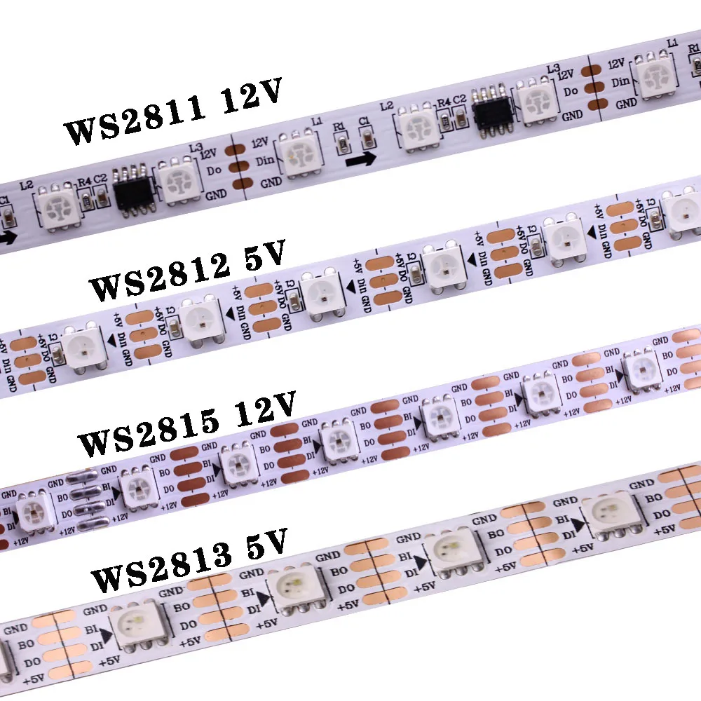 Ws2812b Ws2815 Ws2811 Ws2813 Rgb Led Pixel Strips Smd 5050 Individually ...