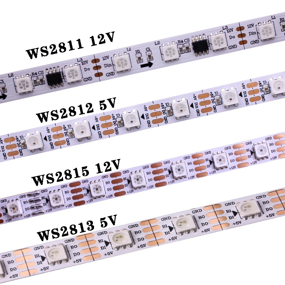 Ws2812b Ws2815 Ws2811 Ws2813 Rgb Led Pixel Strips Smd 5050 Individually ...