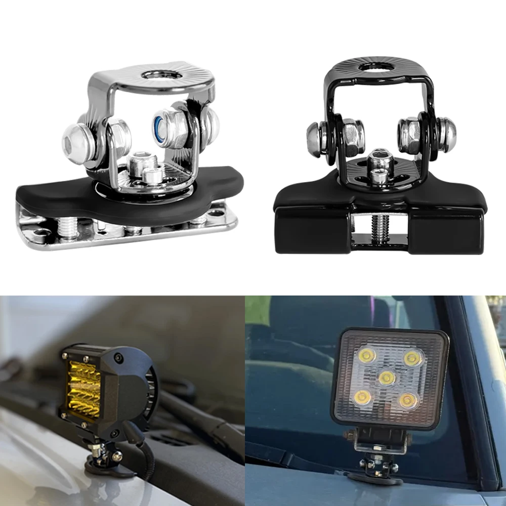 2pcs Universal Car Auto A-Pillar Hood LED Work Light Bracket Holder ...