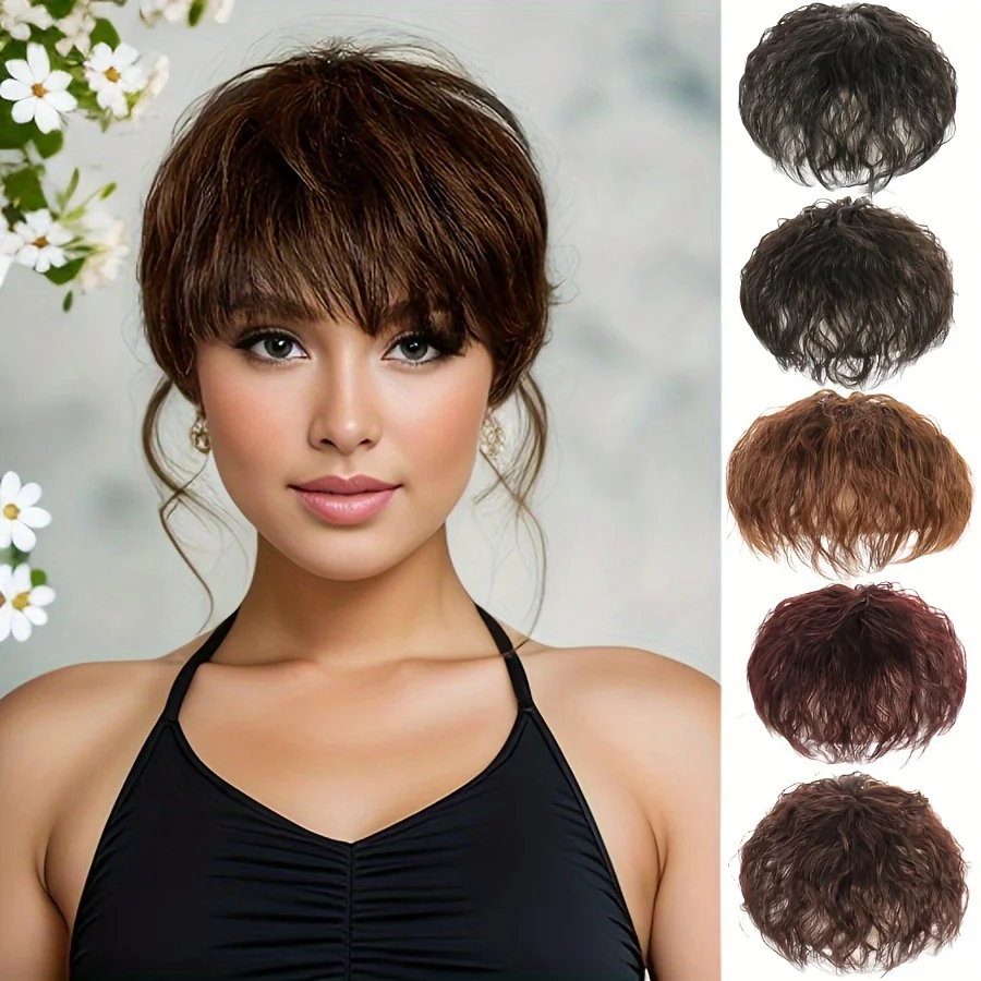 Small-Area-Short-Curly-Synthetic-Hair-Topper-Fluffy-Curly-Hair-Topper ...