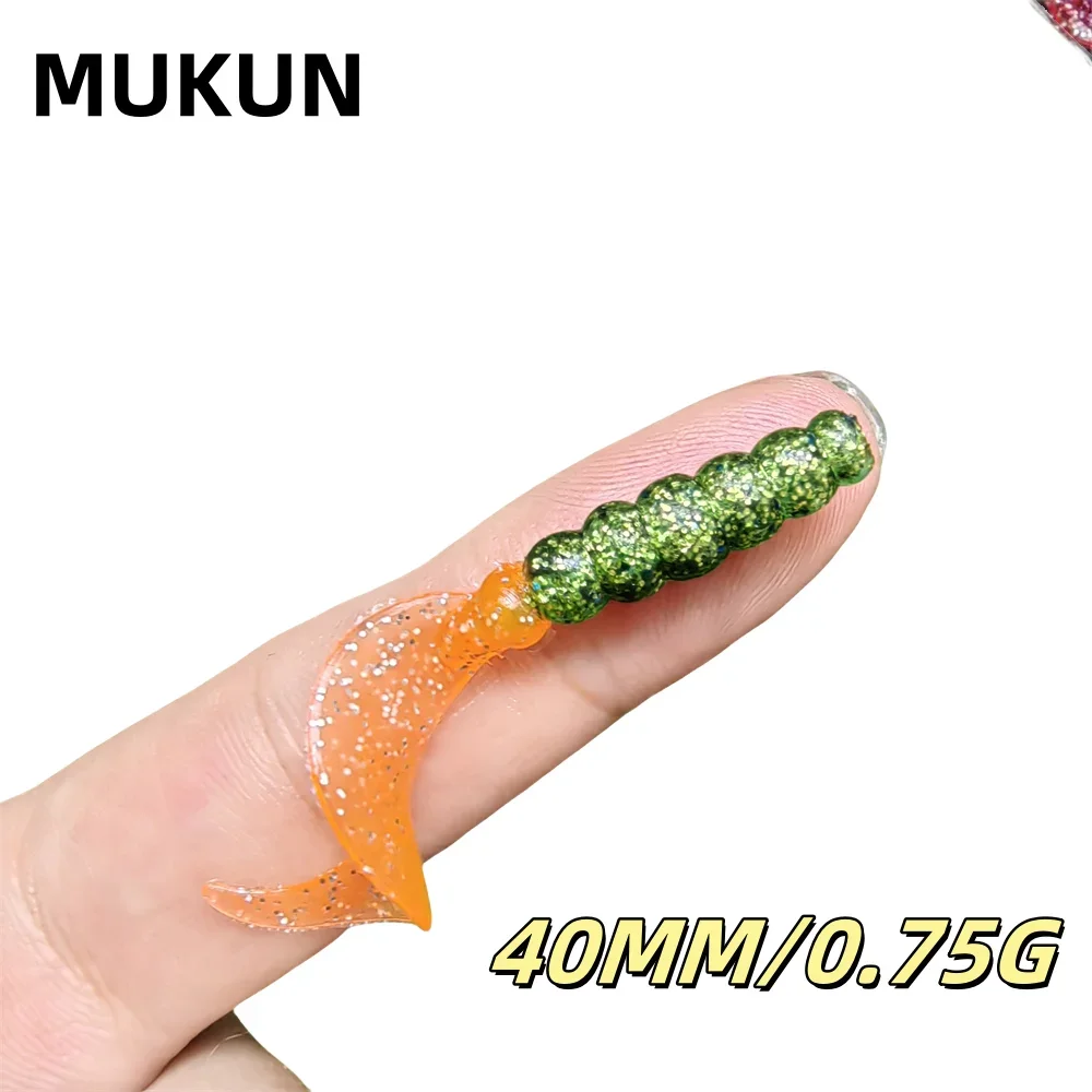 MUKUN-12pcs-4cm-0-75g-soft-silica-grub-wrom-lure-bait-for-fishing ...