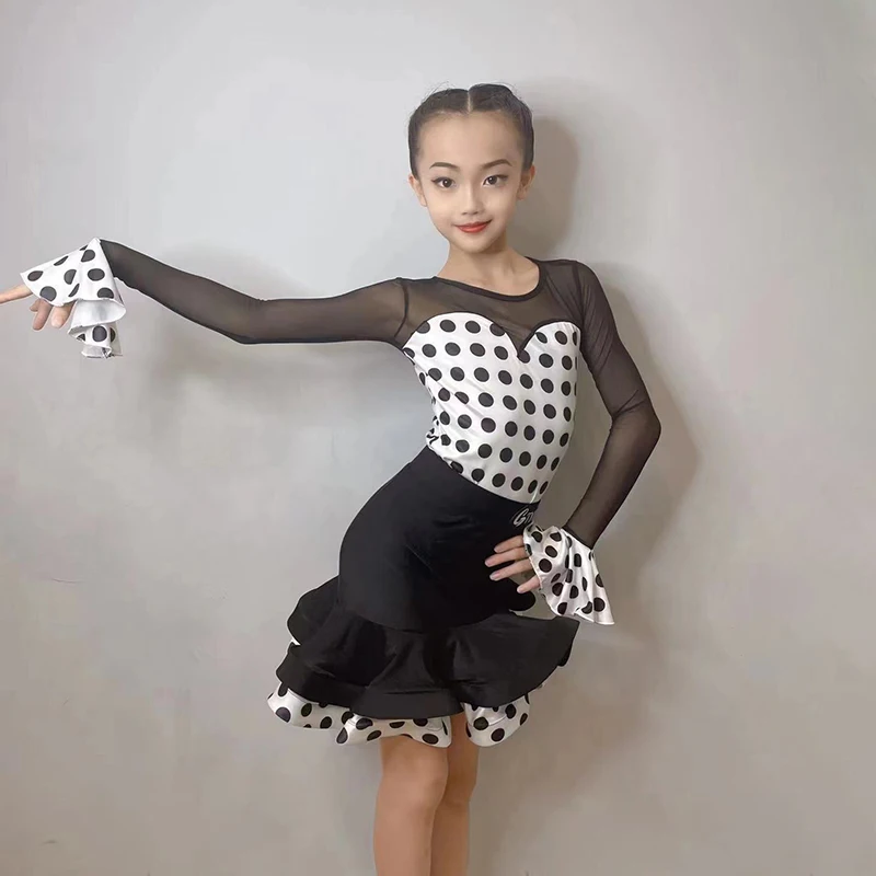 Fashion-Kids-Stage-Performance-Dance-Costumes-Girls-Latin-Dance-Dress ...