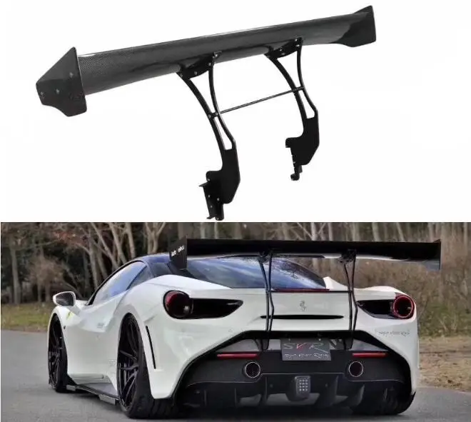 SVR-Real-Carbon-Fiber-Car-Rear-Trunk-Wing-Lip-Spoiler-For-Ferrari-458 ...