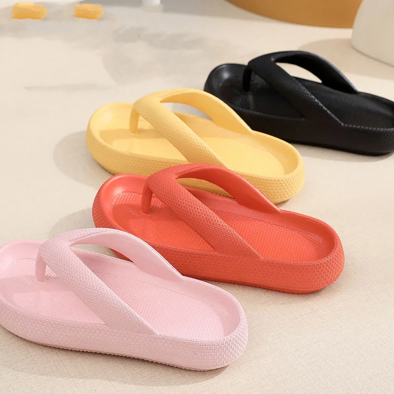 2023 Women Summer Flip Flops Unisex Rubber Bathroom Slippers Female ...