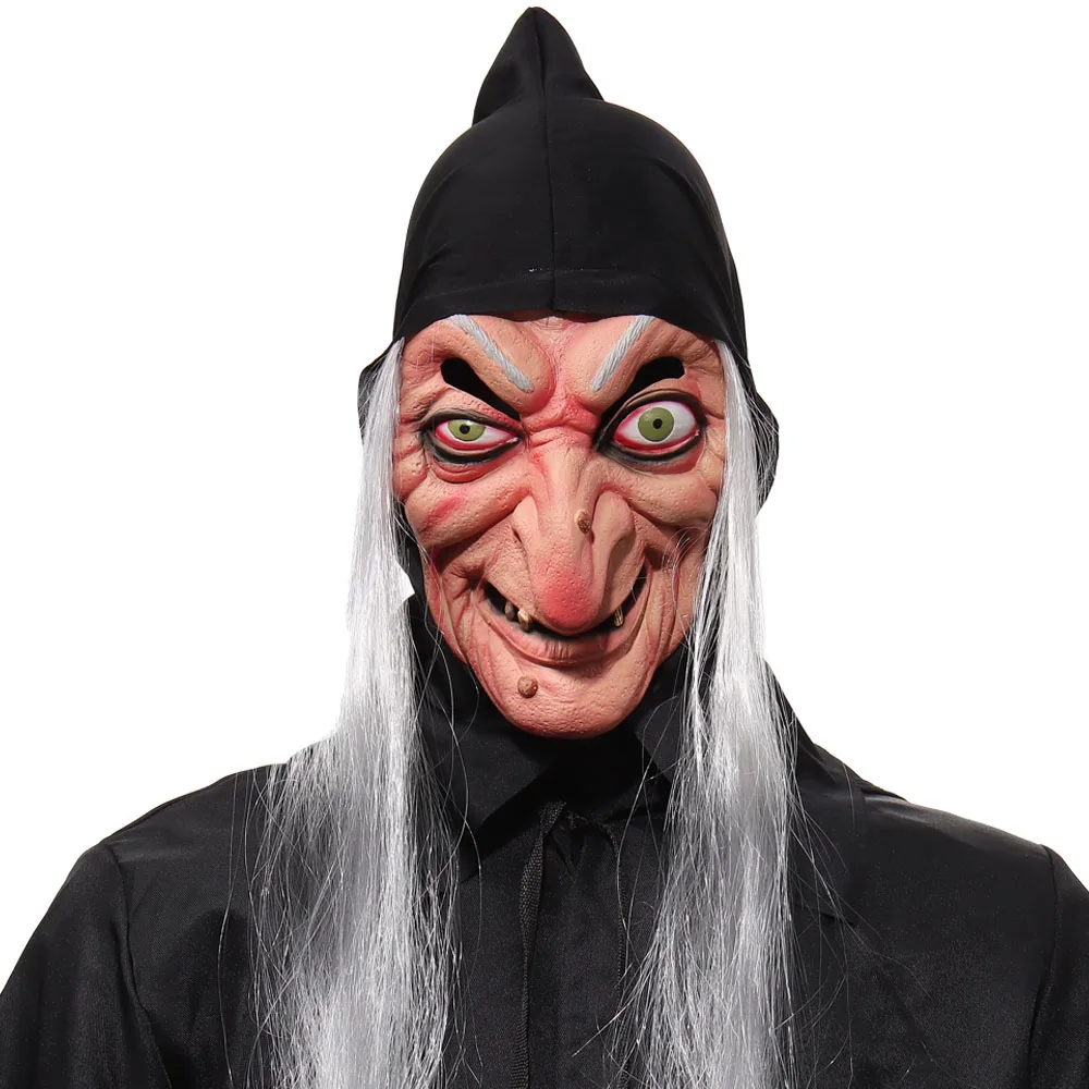 Halloween-Horror-Witch-Mask-Cosplay-Ghost-Face-Joker-Sorceress-Old-Nana ...