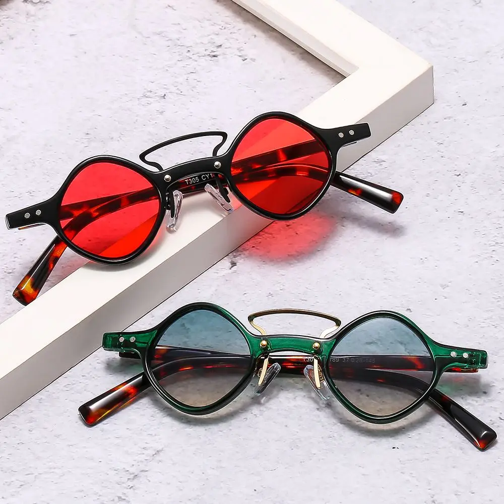New Hippie Small Round Square Sunglasses Men Women Retro Steam Punk ...