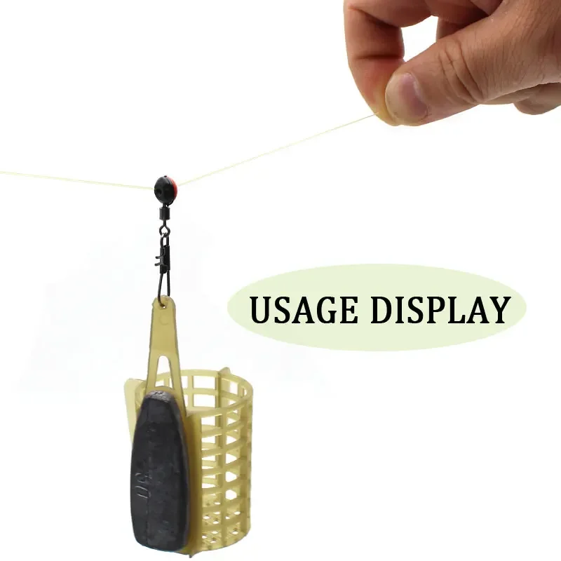 25pcs Carp Fishing Feeder Fishing Swivel Barrel With Snap For Carp Cage ...