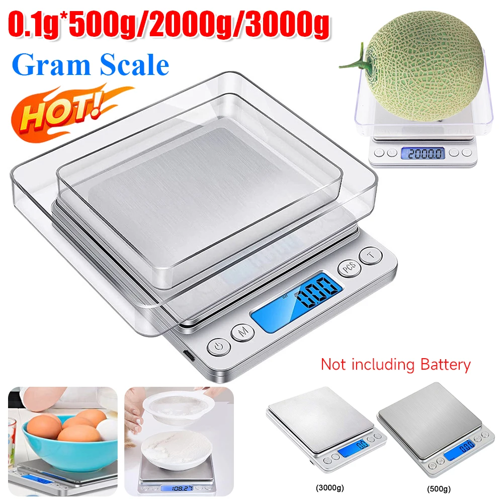 0.5/2/3kgX 0.1g High Accuracy Digital Kitchen Scale Mini Stainless ...