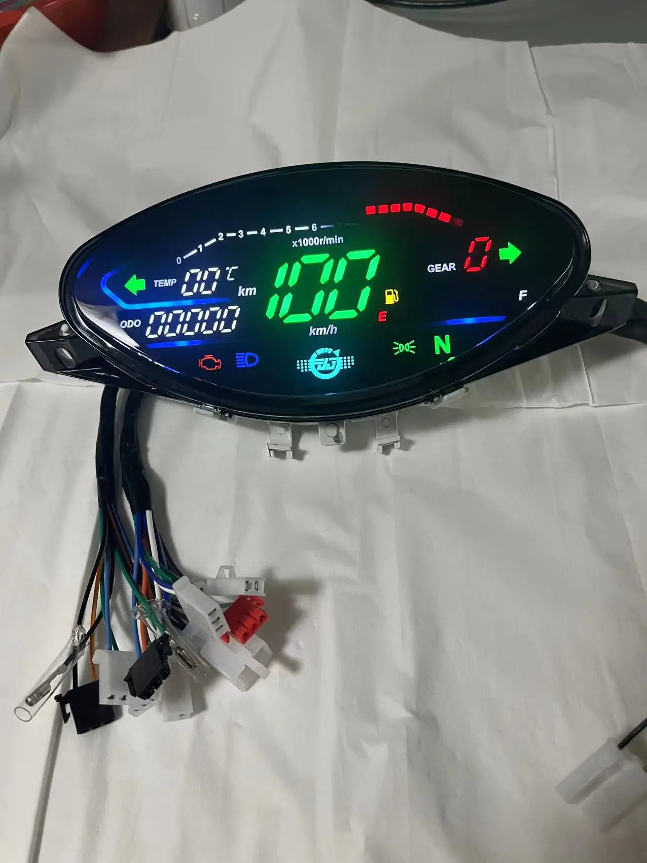 Biz100-Digital-LED-Dashboard-Electronic-Motorcycle-RPM-Speedometer-For ...