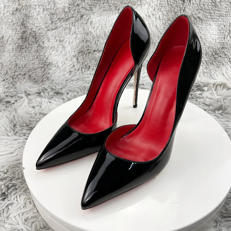 Thin-12cm-10cm-8cm-High-Heel-Pumps-Classic-Elegant-Pointed-Toe-High ...