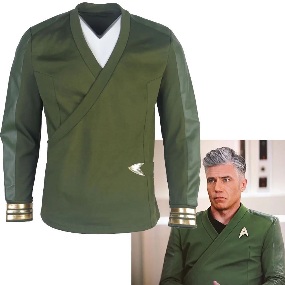 For Strange New Worlds Captain Pike Green Uniforms Starfleet Top Shirts ...