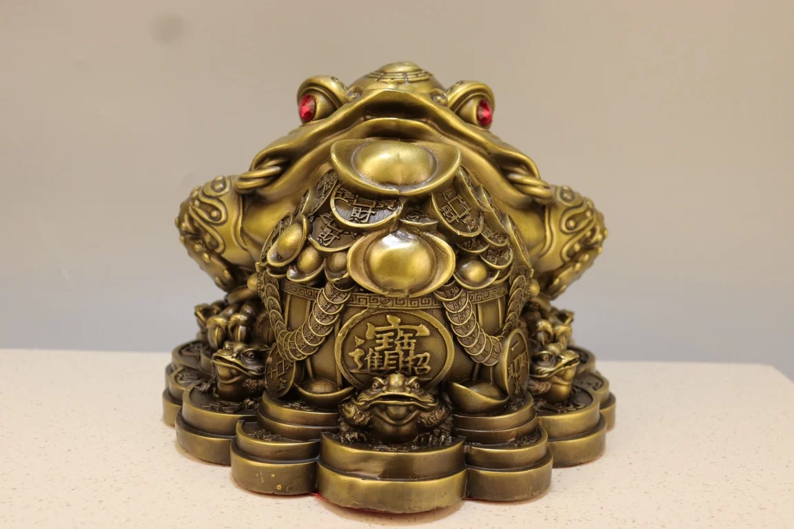 8-Tibetan-Temple-Collection-Old-Bronze-Eight-Diagrams-Unicorn-Toad-Coin ...