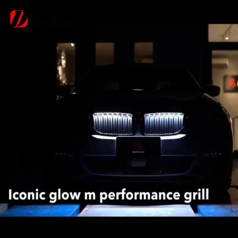Car-Front-Bumper-Grill-LED-light-All-Black-Racing-Grille-For-BMW-G30 ...