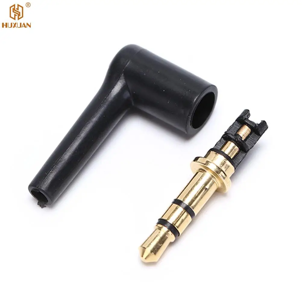 1/2PC 3.5Mm Jack 4 Pole 3.5 Male 90 Right Angle L-Shaped Stereo ...