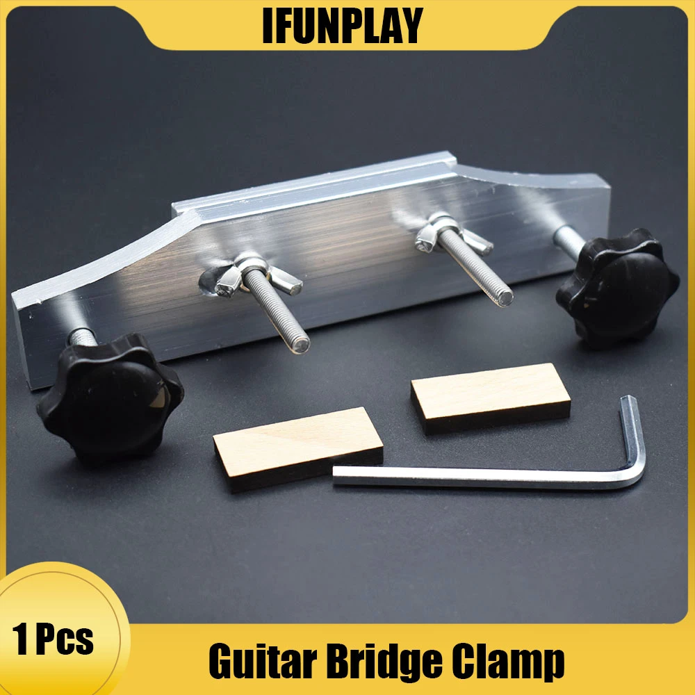 Stainless Steel Wooden Guitar Bridge Clamp With L Wrench Wooden Block ...