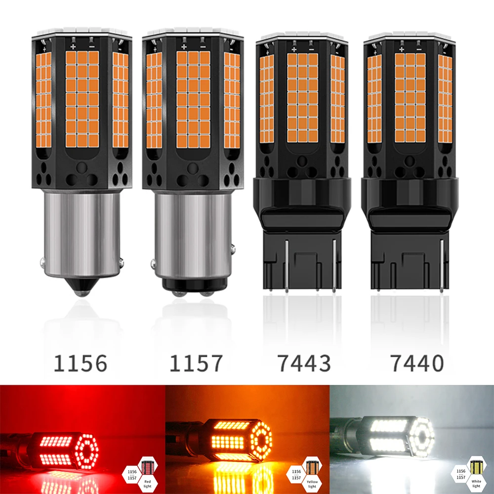 1156 BA15S P21W BAU15S PY21W 1157 P21/5W BAY15D T20 Car LED Bulbs Tail ...