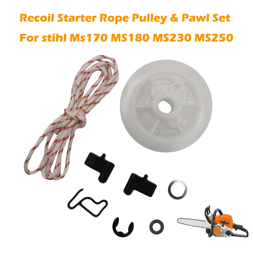 Recoil-Starter-Rope-Pulley-Pawl-Set-for-Stihl-MS170-MS180-MS190-MS191 ...