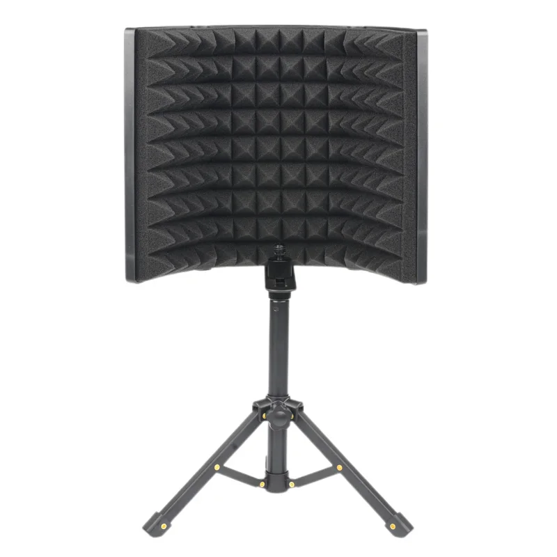 Mini-3-Panels-Acoustics-Shield-Foam-Wind-Screen-with-Tripod-Stand ...