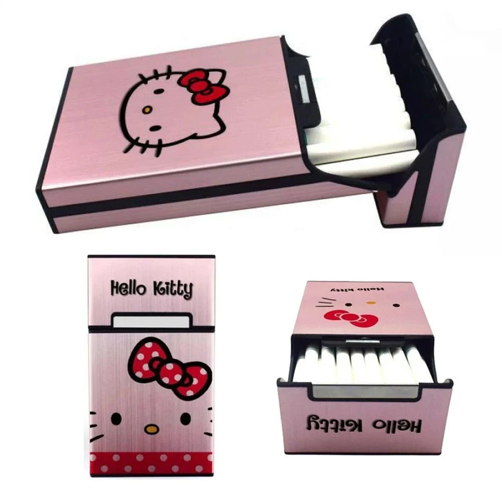 Estuche-de-cigarrillos-de-Metal-Hello-Kitty-autom-tica-con-tapa-delgada ...