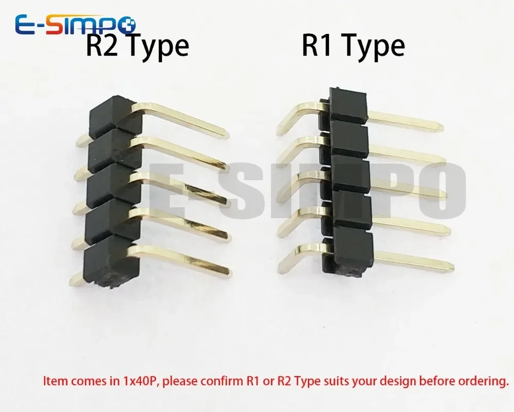 10pcs-2-0mm-1X40P-2X40P-90D-RA-Right-Angle-SMD-SMT-Gold-Breakable-PCB ...
