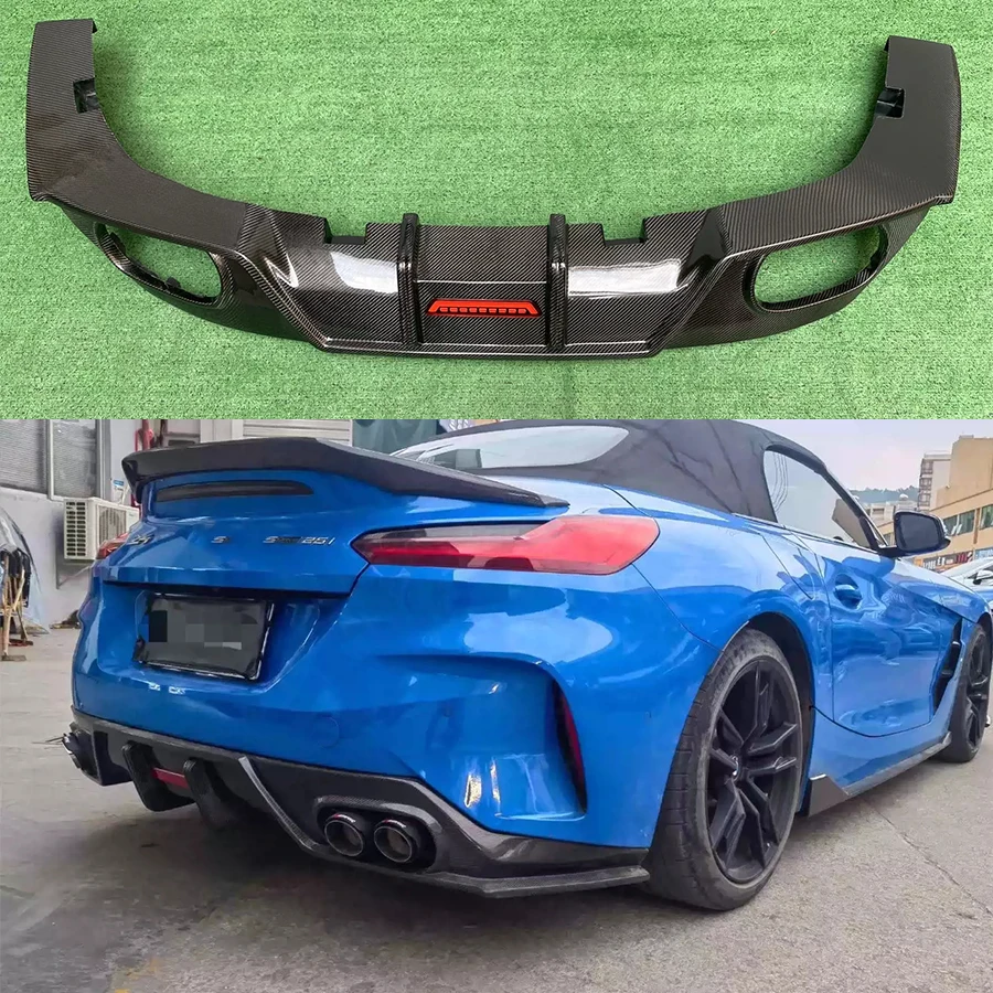 For-BMW-Z4-G29-2019-Carbon-Fiber-Car-Rear-Bumper-Diffuser-Rear ...