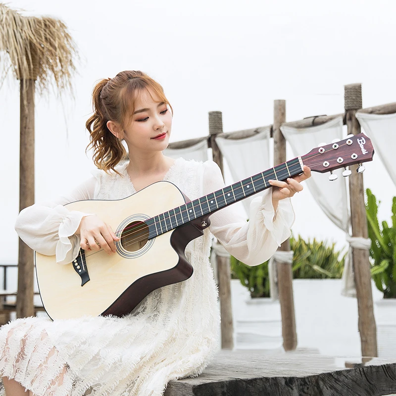 Multi effects Acoustic Guitar 38 41 Inches Rope Guitar Body Finished ...