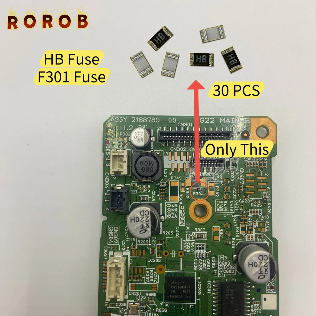 F301 Fuse HB Fuse for EPSON Printer Motherboard, HB Fuse for EPSON ...