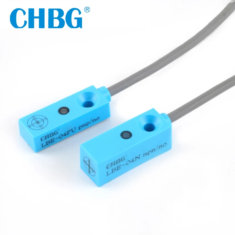 CHBG 소형 ABS 쉘 비 플러시 유도 근접 감지 스위치 센서 LBE 04, PLC NPN/PNP DC 12V 24V ...
