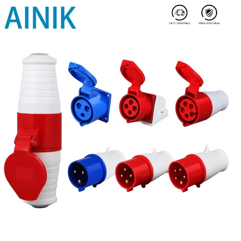 Industrial-Plug-and-Socket-5pin-3core-3P-4P-5P-Electrical-Connector-16A ...