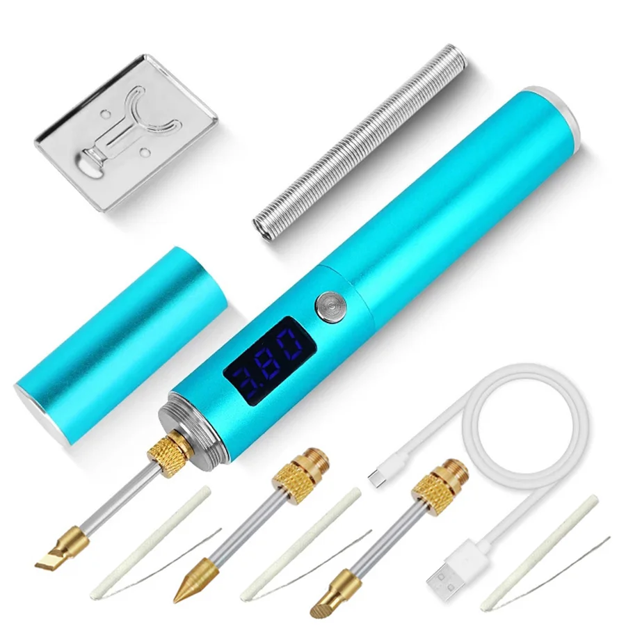 Portable-Adjustable-Pressure-Electric-Soldering-Iron-Set-Wireless-LED ...