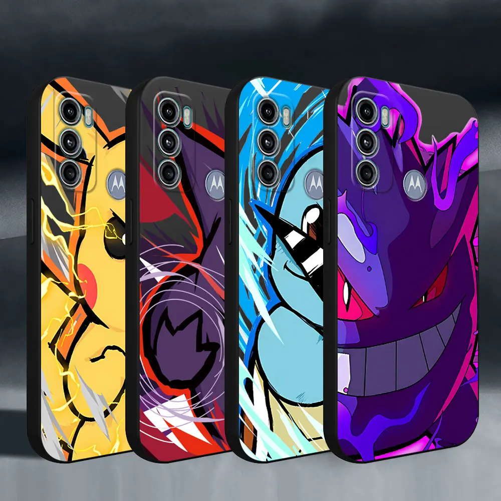 Funda-negra-de-lujo-suave-de-Pok-mon-para-Motorola-Moto-G82-G8-G9-Power ...
