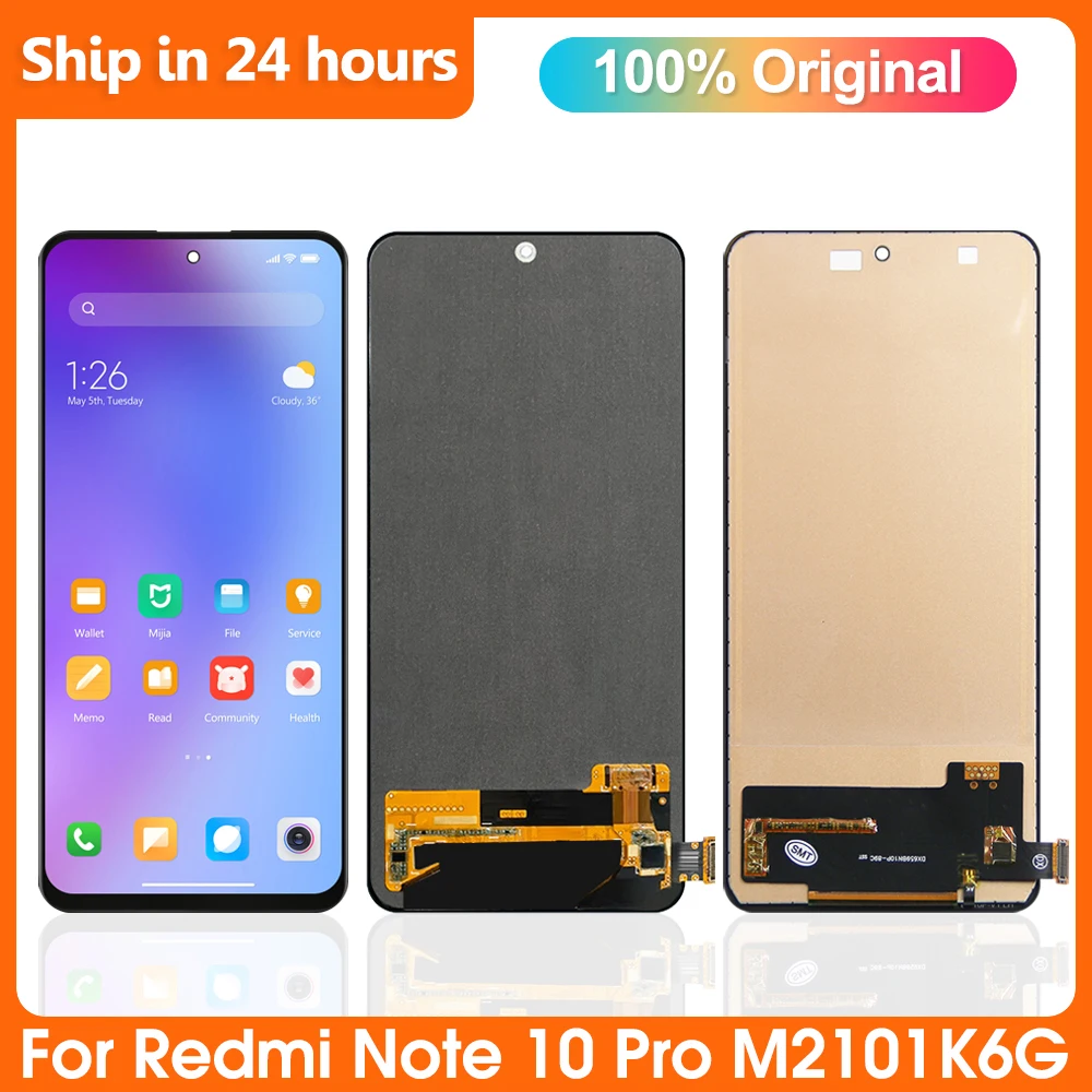 6.67" Original For Xiaomi Redmi Note 10 Pro Display Digitizer Assembly Replacement For Redmi ...