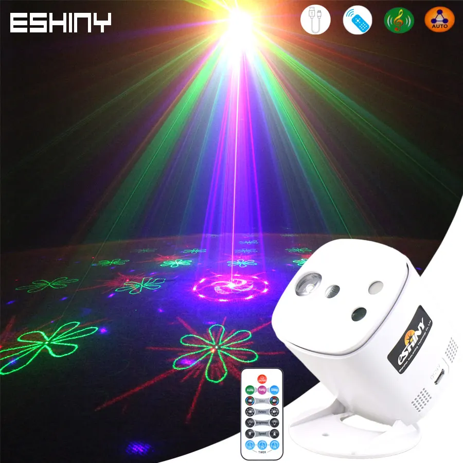 ESHINY-RGB-Laser-96-Patterns-Projector-DJ-Disco-Light-Party-4-Lens-LED ...