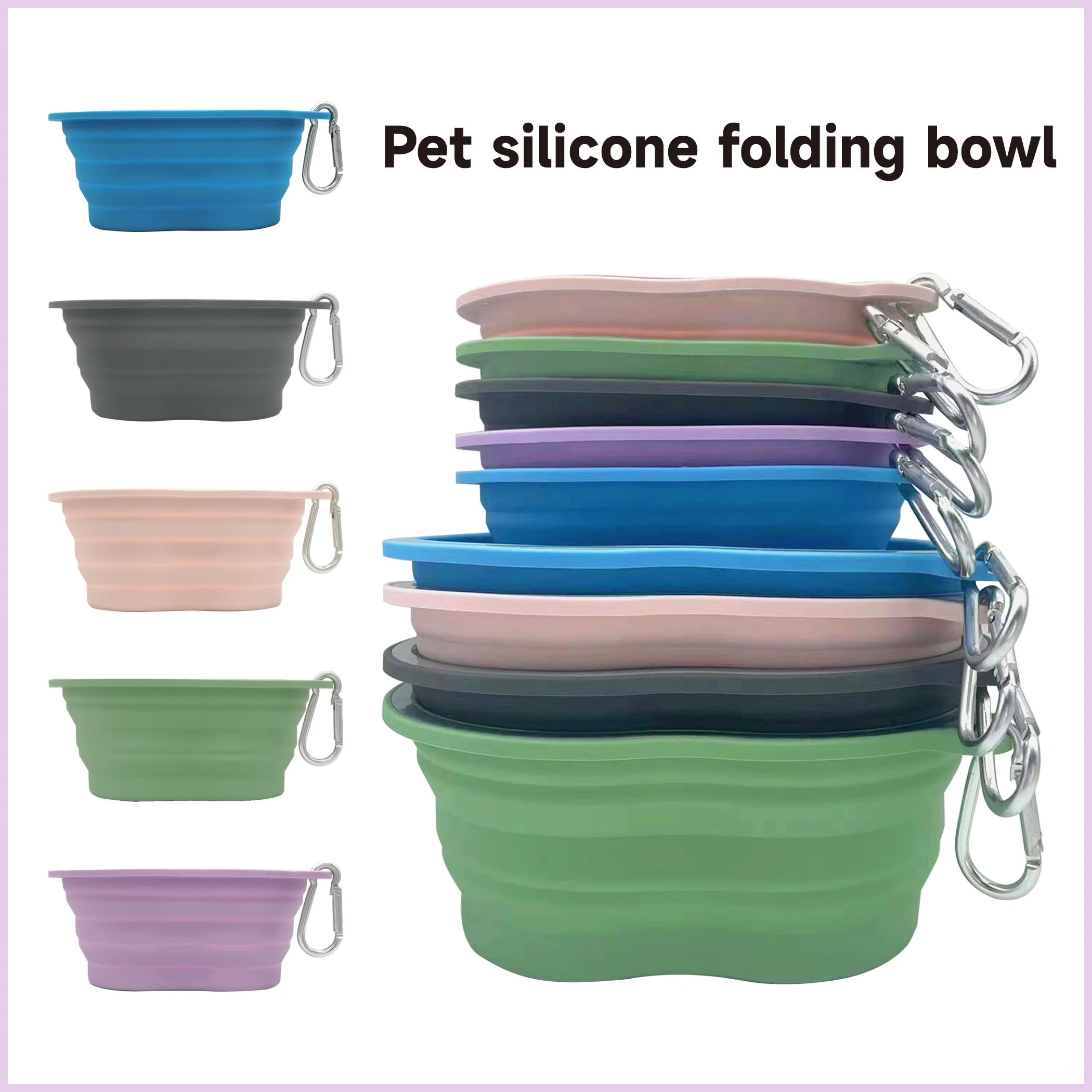 Small Folding Silicone Dog Bowl Pet Portable Water Bowl Outdoor Pets ...
