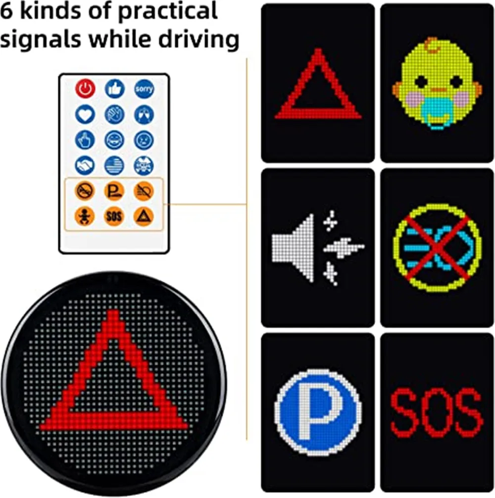 5V-12V-LED-car-safety-sign-with-remote-control-custom-text-pattern ...