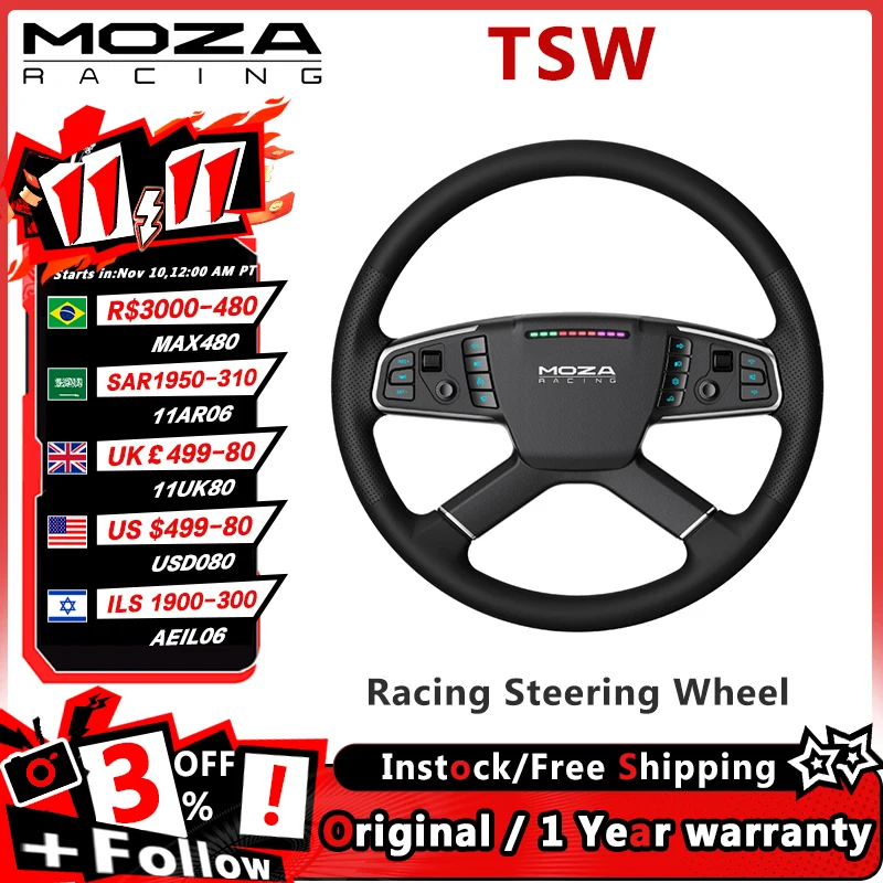 MOZA-Racing-TSW-Truck-Steering-Wheel-Standard-400mm-with-R9-V2-Direct ...