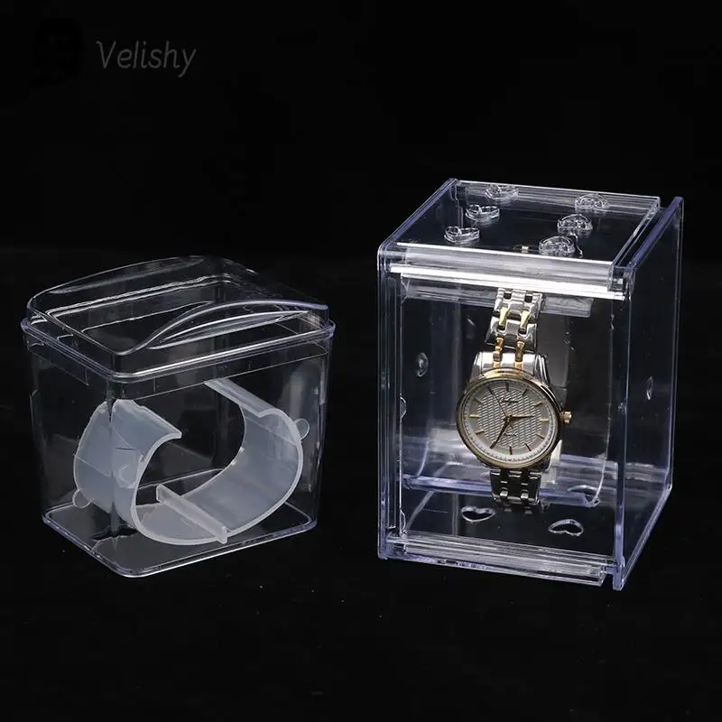 Transparent-Plastic-Square-Storage-Holder-Smart-Electronic-Watch ...