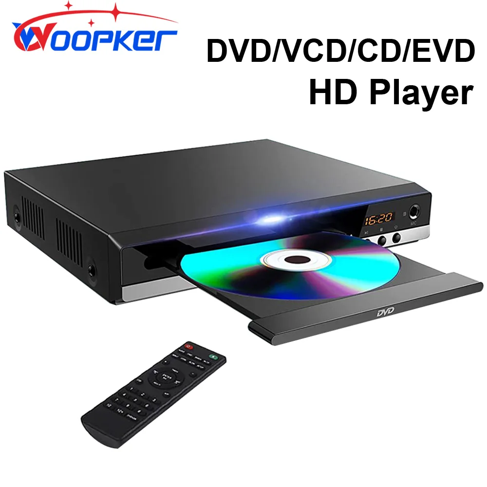Woopker DVD Player B29 HD 1080P CD/ EVD/ VCD Player for TV CD-Disc ...