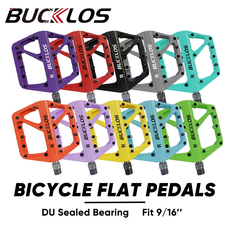 BUCKLOS-Mountain-Bike-Pedals-9-16-Sealed-Bearing-Flat-MTB-Pedals ...