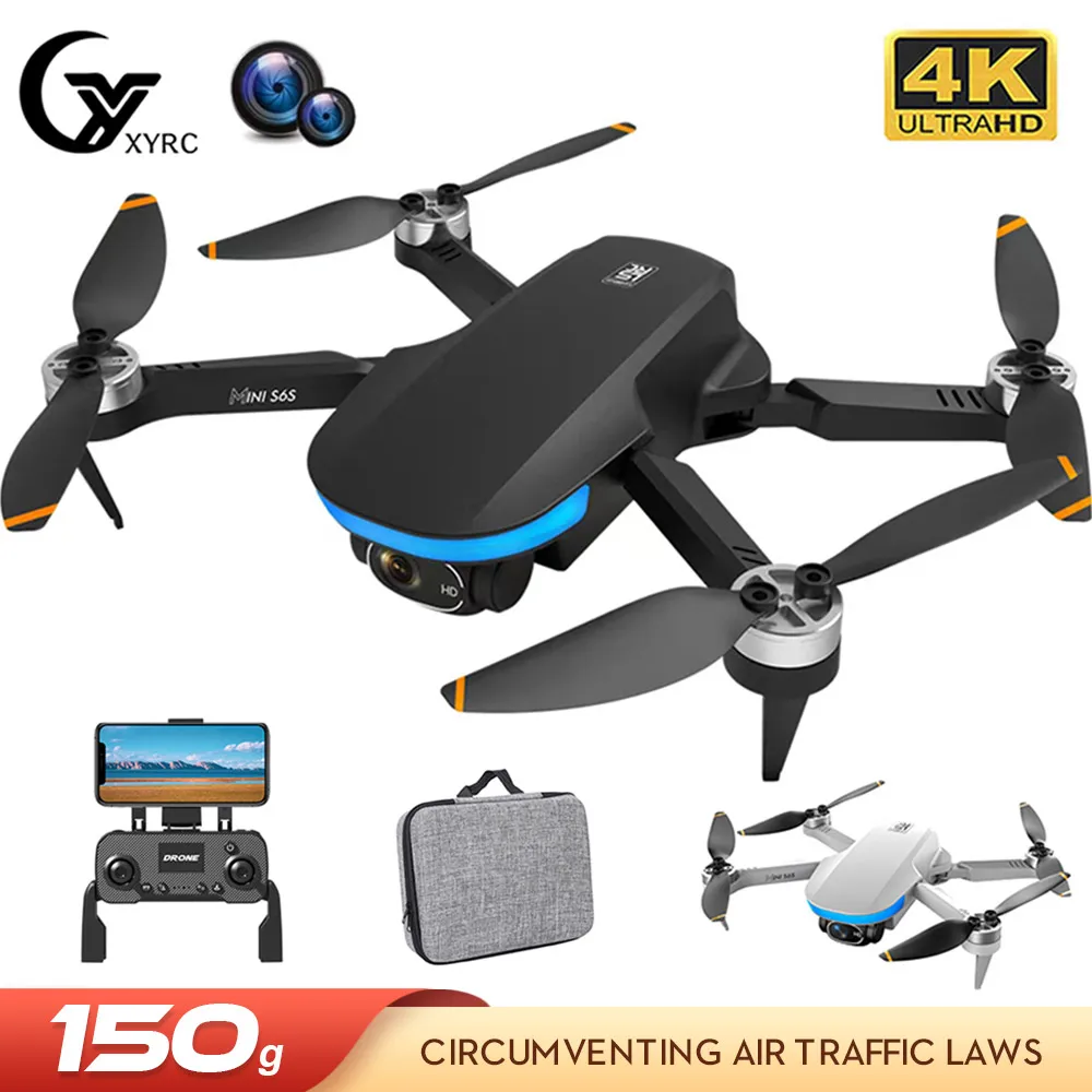 XYRC S6S Mini GPS Drone 4K Professinal Dual HD EIS Camera Light Flow 5G ...