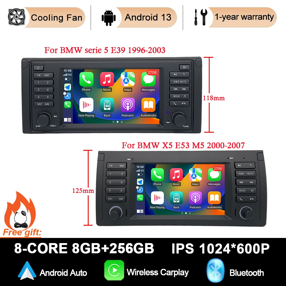 7-For-BMW-X5-E53-E39-Multimedia-Navigation-GPS-HDR-QLED-Player-No-2din ...